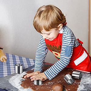 Hemoton Cutter Cake Rings 12 Pcs Round Cake Stainless Steel Cake Ring Mousse Mini Fondant Cheese Baking Pastry Rings Salad Dessert Cake Decorating Tools 5cm Cake Mousse Rings