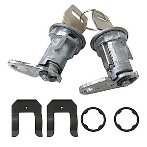 Gxcdizx 2 Door Lock, Cylinders, 2 Keys, 2Clips & 2 Gaskets for 1965-1979 Ford F-250 F-100 Bronco Custom Courier F-150 E-250