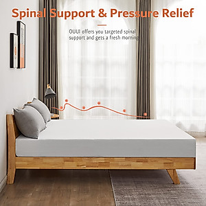 OUUI Full Size Mattress, 5 Inch Full Gel Memory Foam Mattress for Cool Sleep & Pressure Relief Breathable Cover Medium Firm Mattress in a Box, White, CertiPUR-US Certified