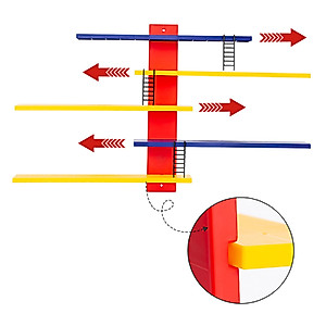 Floating Shelves, Kids Wall Mounted Toy Doll Figure Display Shelf Bookshelves, Ladder Design Ledges for Bedroom Living Room Bathroom Kitchen Nursery Decor Storage