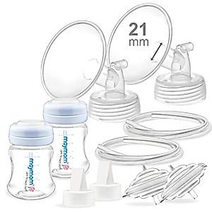 21mm Flange Maymom Pump Parts Compatible with Spectra S2 Spectra S1 Spectra 9 Plus Breastpump Not Original Spectra Pump Parts Replacement to Spectra S1 Plus Accessories, Spectra Small Flange