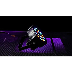 (2) Rockville RockPAR50 LED RGB Compact Par Can DJ/Club DMX Wash Light+Dual Bracket