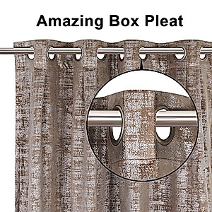 OVZME Taupe Velvet Blackout Curtains for Bedroom with 100% Blackout Liner, Double Layers Full Room Darkening Thermal Insulated Curtains, Soft Luxury Metallic Silver, Top Grommets&Box Pleat, 2x42x84