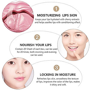 YiJiaBa 20PCS Sleeping Lip Mask with Cherry, Soothing for Dry Lips, Repair Chapped, Anti-Aging & Moisturizing Plaque