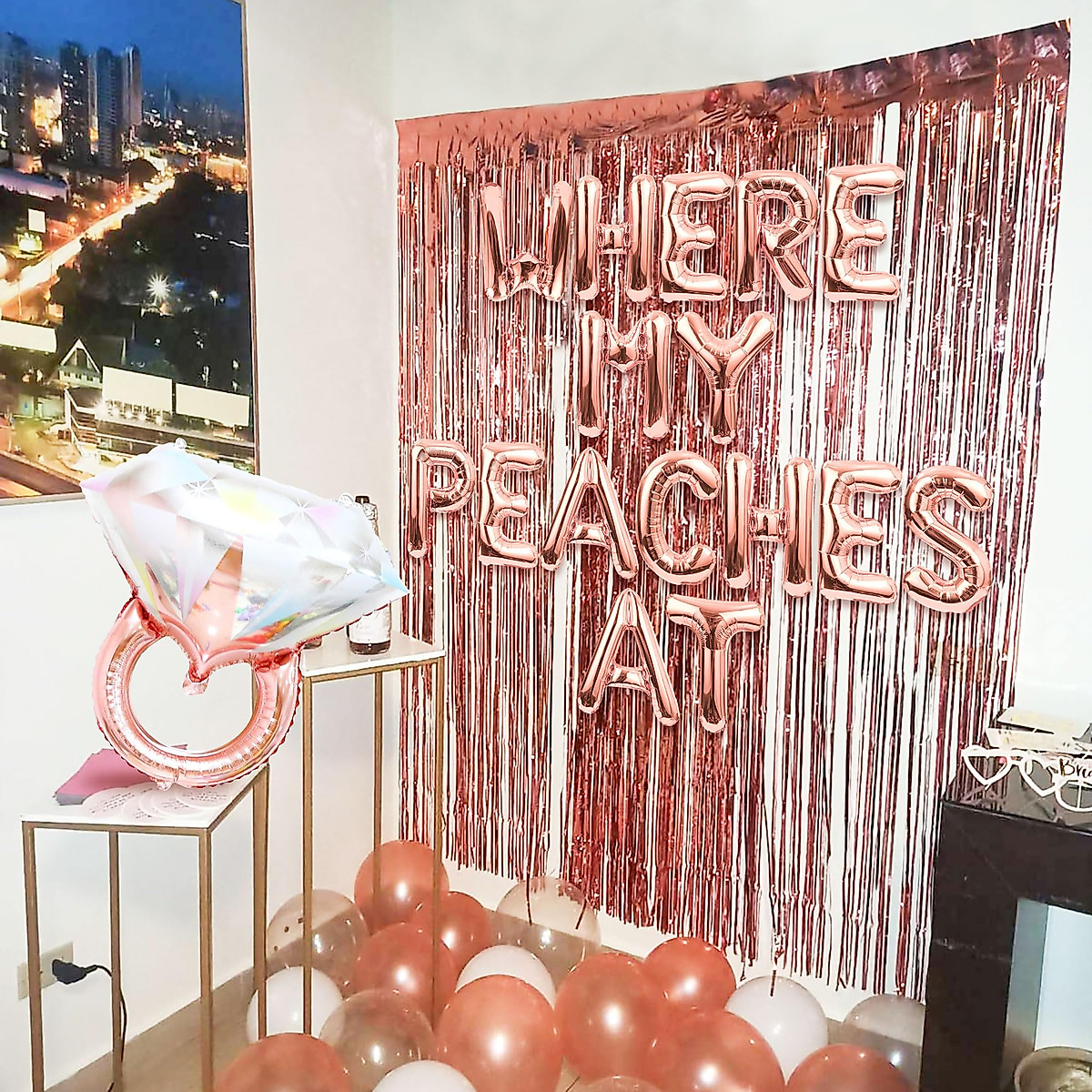 JeVenis Funny Bachelorette Party Decorations Bridal Shower Decorations Peaches Party Decorations Peach Bridal Shower Balloons