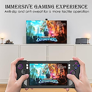 2 Pack TPU Transparent Case and Silicone Case for ASUS ROG Ally Handheld, ROG Ally Accessories Protective Cover and Joystick Protector