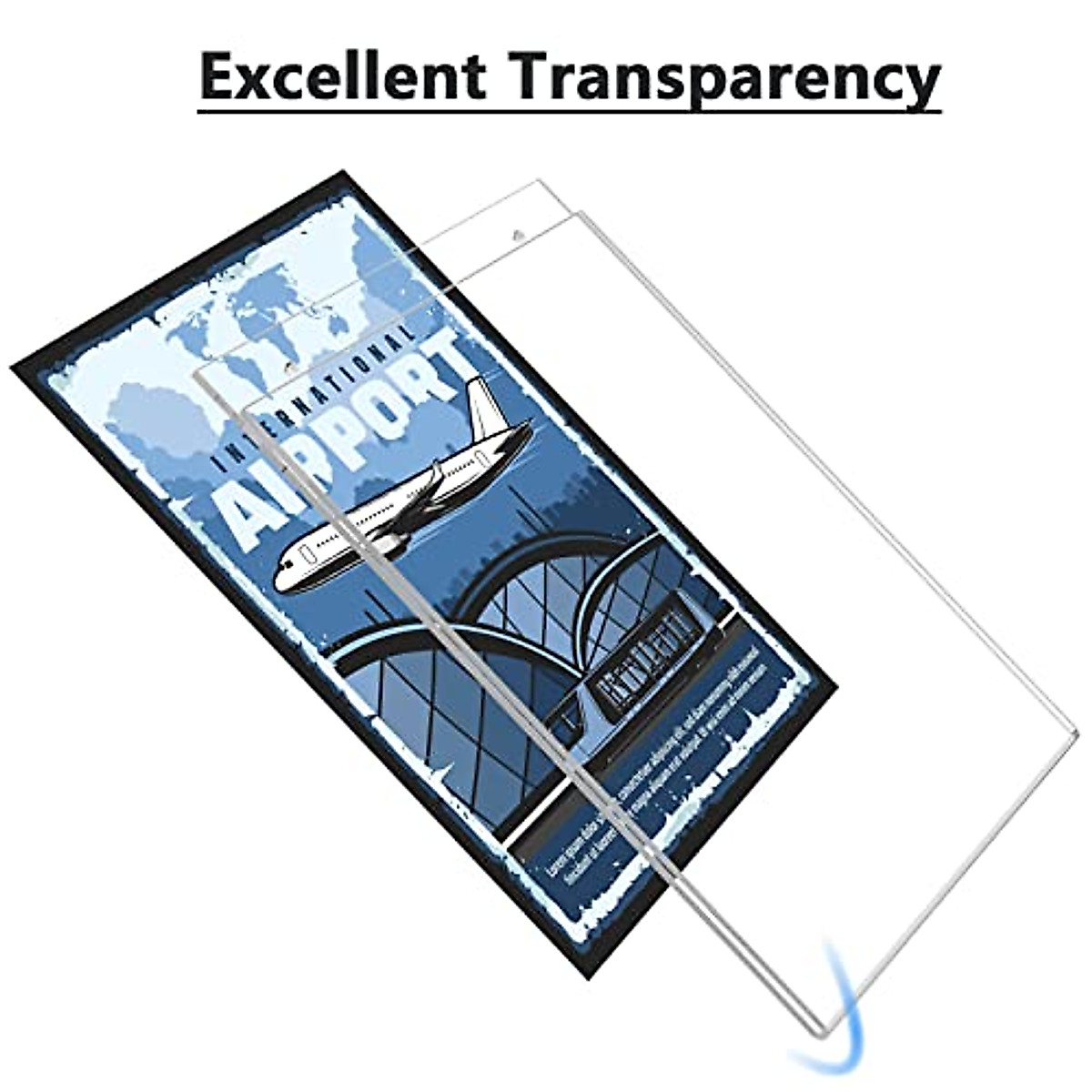 MaxGear 12 Pack Wall Mount Sign Holder 8.5 x 11, Clear Plastic Picture Frames Bonus with Mounting Screws, Wall Sign Holder Door Sign Holder Document Holder Perfect for Home, Office, Store-Vertical