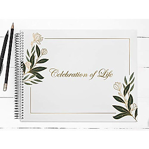 PurpleTrail Funeral Guest Book, Remembrance Book, Keepsake (Celebration of Life)