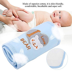 Baby Belly Belt, Newborn Abdomen Keep Warm Button Band Children Waist Support Band for Toddler Boys or Girls, 22inchx6.3inch(Blue)