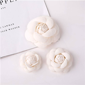 Happyyami Flower Brooches Set 20 Pieces Handmade Woolen Decor for Clothing Shoes Hat Elegant Flower Centerpieces