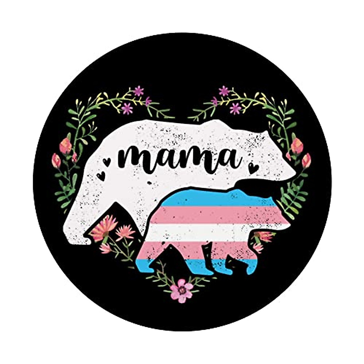 LGBTQ Mama Bear Transgender Flag Gay Equal Rights Trans PopSockets Swappable PopGrip