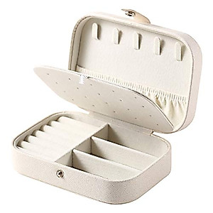 CASEGRACE Jewelry Box For Women Travel Jewelry Organizer Double Layer for Necklace Earring Rings Jewelry Holder Case