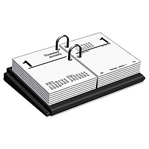 At-A-Glance E1900 Desk Calendar Base, Black, 3-Inch X 3 3/4-Inch