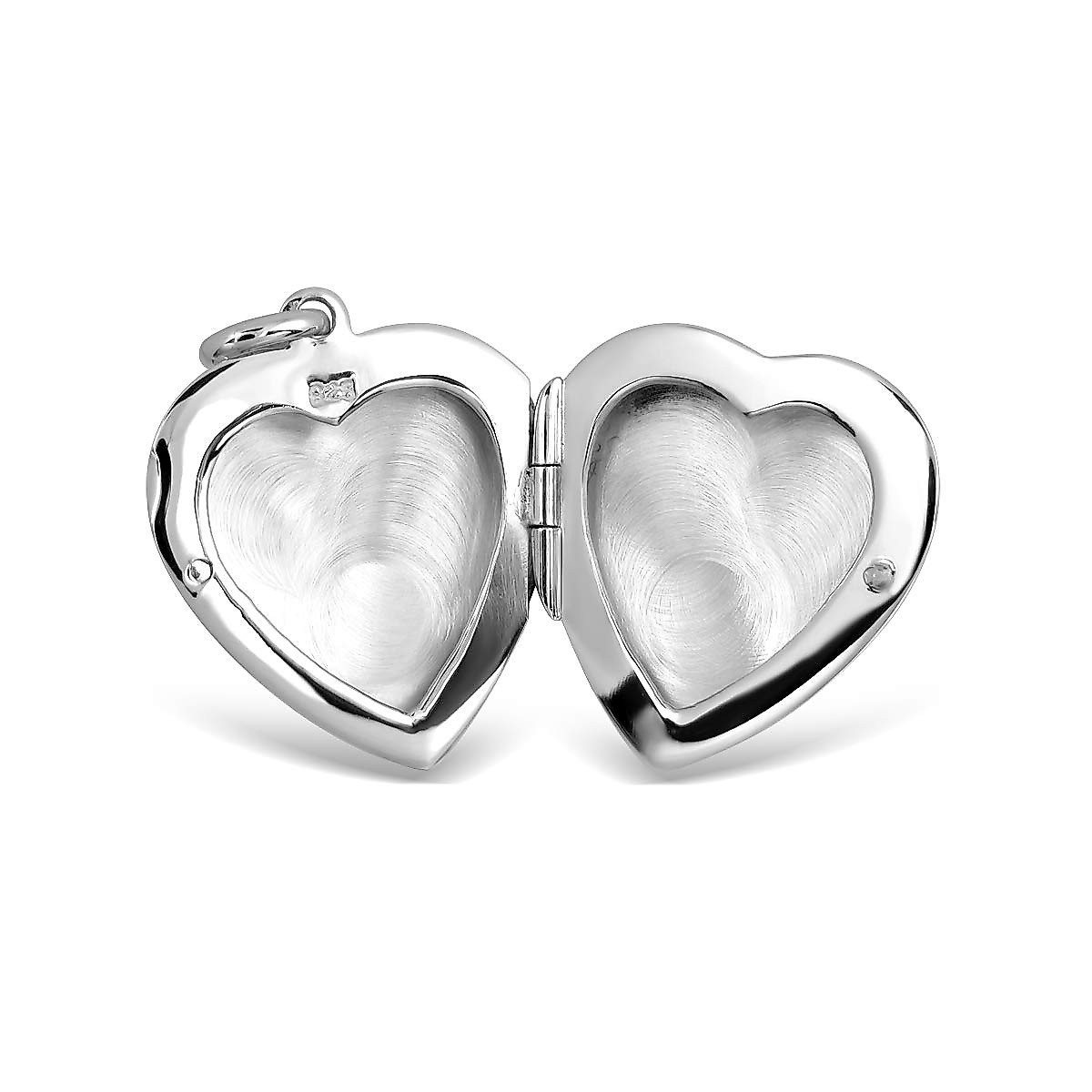 WithLoveSilver 925 Sterling Silver Claddagh Friendship Heart Pendant Locket