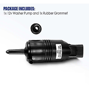 385-232316A Front Windshield Washer Pump w/Grommet - Washer Motor Compatible with Chevrolet (Chevy), GMC, Buick, Pontiac, Oldsmobile, Isuzu - Replaces OEM #: 22127652, 22127653, 89025062, 89001122