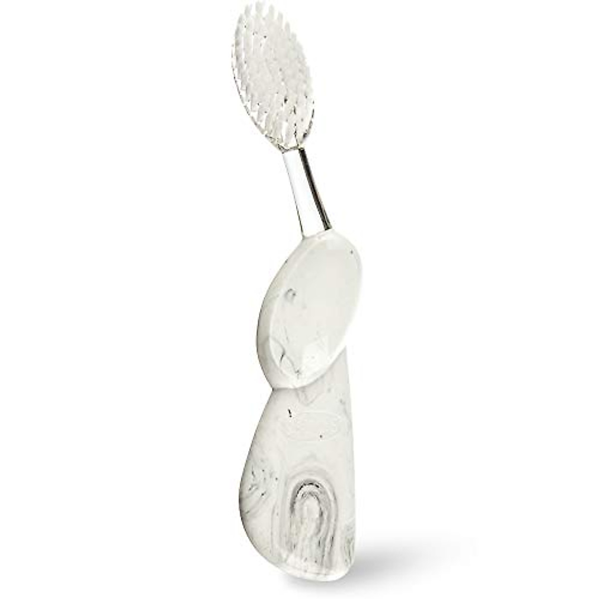 RADIUS Toothbrush Big Brush with Replaceable Head, Left Hand, Soft in Marble, BPA Free and ADA Accepted, Designed to Improve Gum Health and Reduce The Risk of Gum Disease