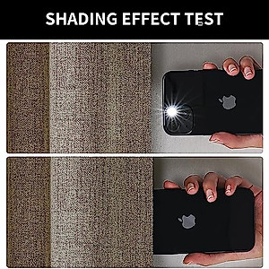 Joydeco Natural Linen Curtains 84 inch Length 2 Panels Set Burg 100% Blackout Long Drapes for Bedroom Living Room Black Out Darkening Curtain Thermal Insulated Back tab Rod Pocket(52x84 inch,Linen)