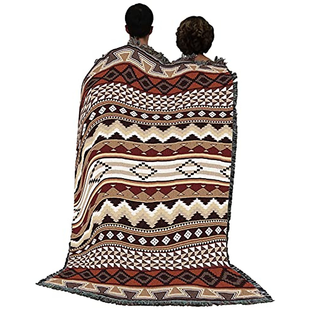 Pure Country Weavers Domingo Blanket - Southwest Native American Inspired - Gift Tapestry Throw Woven from Cotton - Made in The USA (72x54)