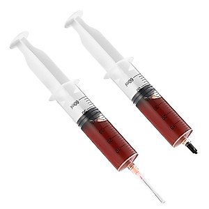 5 Pack 60ml Syringes luer Lock with Caps, Plastic Syringe for Scientific Labs and Liquid Dispensing Metric Multiple Uses