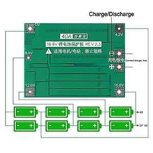 AITIAO 4PCS 4S 40A 16.8V Li-ion Lithium Battery Protection Board PCB BMS 18650 Lithium Charger Protection Circuit with Balance for Drill Motor