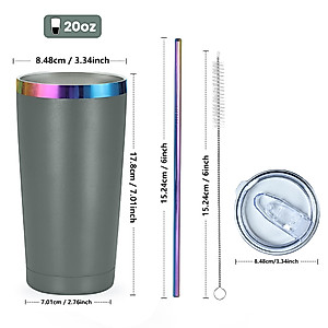 Icesip 20oz Tumbler with Lid And Straw,Stainless Steel Vacuum Insulated Mug,Double Wall Vacuum Insulated Coffee Cups for Cold & Hot Drinks,Insulation Travel Tumblers Cups