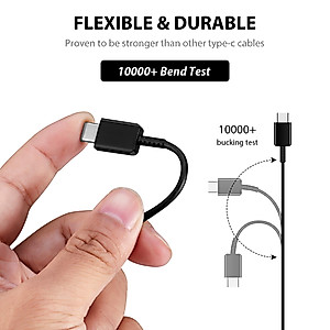 Works by VOLT PLUS TECH Original 10ft USB-C Cable Compatible with Your Sennheiser Momentum True Wireless 2 with Fast Charging and Data Transfer. (White 3M)