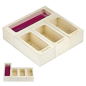 Ziplock Bag Storage Organizer for Drawer-Wood Ziplock Bag Storage Holds Kitchen Drawer or Wall Hanging, Holds Gallon, Quart, Snack Sizes, Sandwich Compatible with Hefty, Glad (Nature)