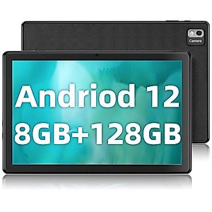 SGIN Tablet, 10 Inch Android 12 Tablets Computer, 8GB RAM 128GB ROM with MTK Octa-Core 2.0Ghz Processor, 1280 * 800 HD IPS Srceen, 5MP+8MP Camera, WiFi, Bluetooth, 6000mAh
