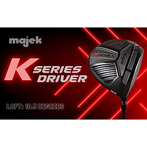 XL Big & Tall Senior Men's (+2" Longer than Standard Length) Majek High Launch Golf K Series 460cc 10.5° Driver Right Handed Premium Ultra Forgiving Senior Flex Graphite Shaft Tour Velvet Grip