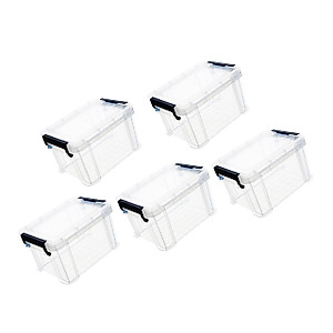 CHILDWEET 5pcs Boxes Tote Bags Portable Mini Bin Mini Screws Bins Small Sundries Case Small Plastic Tote Mini Bins Clear Mini Sundries Organizer Mini Plastic Tote Pp Storage Container