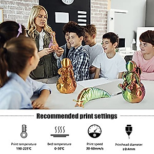 3D Printer Filament, Glow in The Dark Filament，Tri-Color Filament Bundle, pla Filament 1.75mm