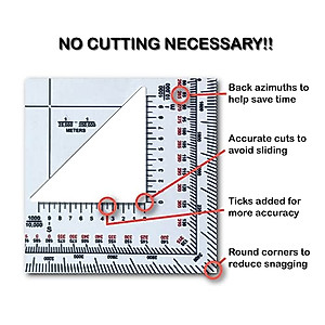 Ironheart Military Protractor Accurately Cut for Land Navigation