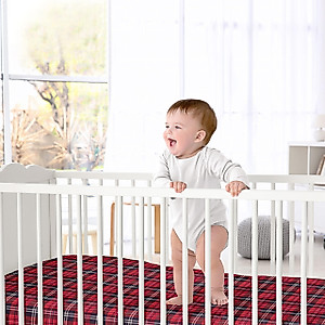 Red and Black Woodland Plaid Flannel Baby or Toddler Fitted Crib Sheet for Rustic Patch Collection by Sweet Jojo Designs