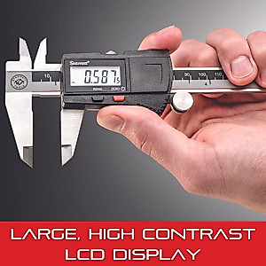 Starrett Stainless Steel IP67 Electronic Slide Caliper - 0-12" Range, .0005" Resolution, LCD Display, RS232 Output, Fine Adjustment, Slide Lock, in/mm Conversion - 798B-12/300