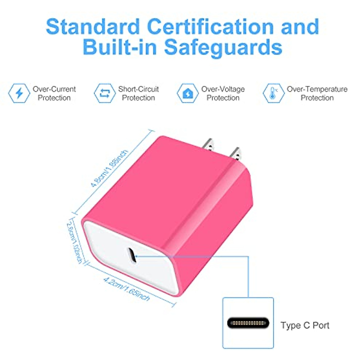 USB C Charger,20W Cube Charger Compatible with iPhone 14/13 Pro Max,Power Delivery 3.0 Fast Charger Type C Charger for Galaxy S23 S22 S21 S20 A14 A13 S10 S9 A01 A11 A21 A51 A71 A20 A50 Note20,Pixel 7