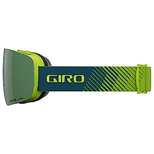 Giro Contour Ski Goggles - Snowboard Goggles for Men & Women - Black Wordmark Strap with Vivid Emerald/Vivid Infrared Lenses
