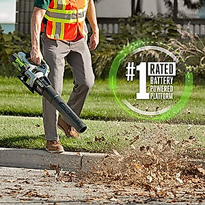 EGO Power+ LB5302 3-Speed Turbo 56-Volt 530 CFM Cordless Leaf Blower 2.5Ah Battery and Charger Included & AGC1000 Gutter Cleaning Attachment Kit