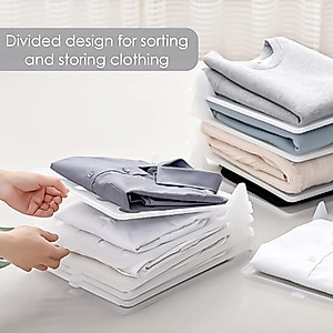 Adorila 10 Pack T Shirt Organizer Closet Organizer Clothing Trays, Folding Clothes Board Stackable, Shirt Receipt Board Organizer