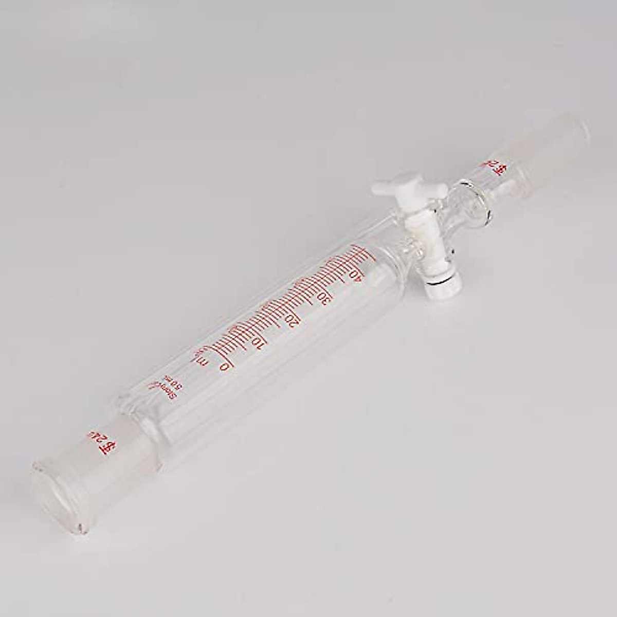 stonylab Pressure Equalizing Graduated Addition Funnel, Borosilicate Glass Dropping Funnel 24/40 Joint 50 ml with PTFE Stopcock for Laboratory (50 ml)