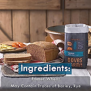 Doves Farm Organic Whole-meal Emmer Flour | 1Kg | Premium Stoneground Flour from Nutrient-rich Emmer Wheat | Perfect for Healthy and Tasty Baking Recipes