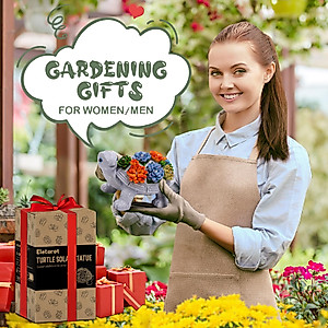 Eletorot Turtle Birthday Gifts for Mom: Solar Garden Statues with 7 Led Lights, Unique Gardening Gifts for Grandma Mom Women, Outdoor Decor for Patio, Backyard, Yard