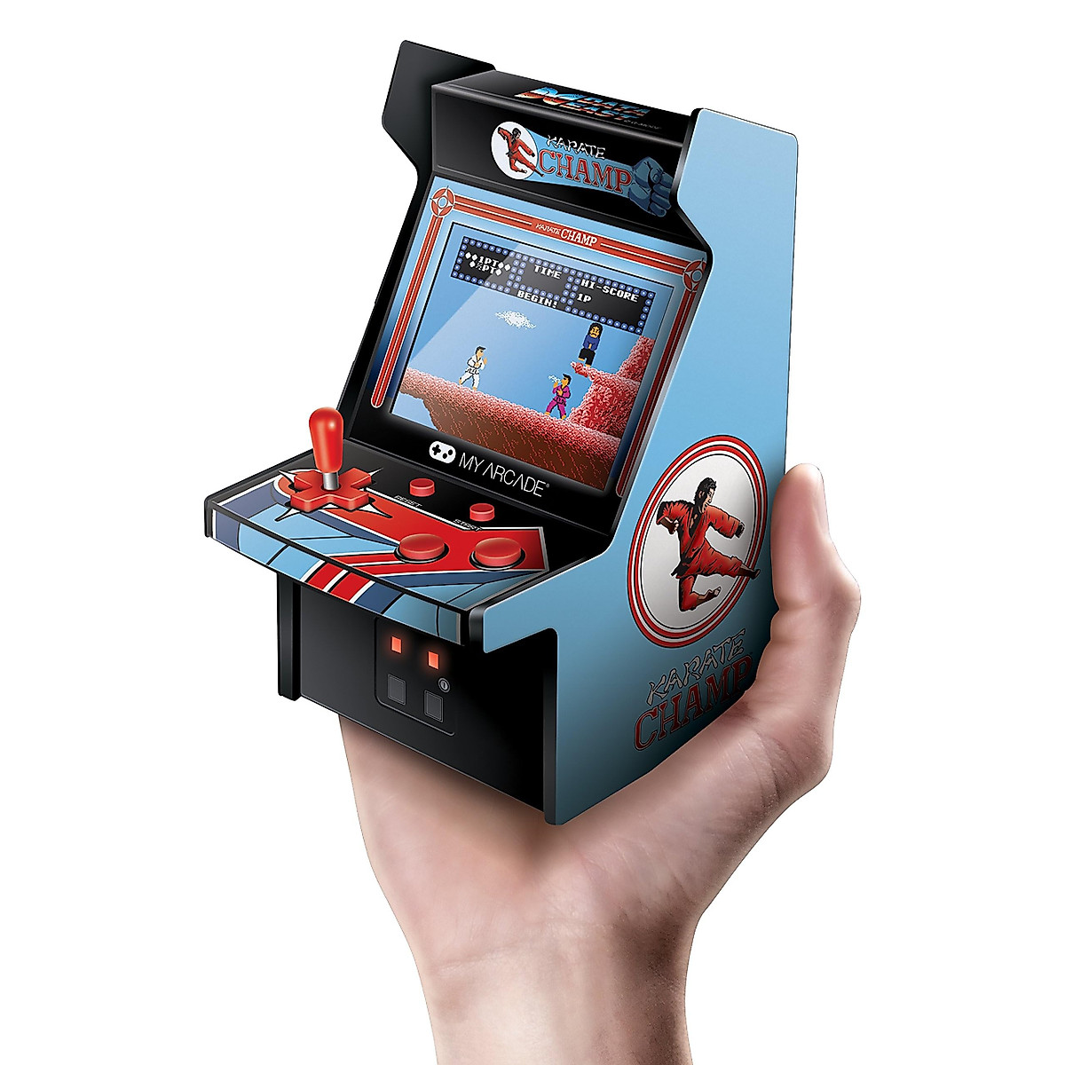 My Arcade Karate Champ Micro Player Arcade Machine: Fully Playable, 6.75 Inch Collectible, Color Display, Speaker, Volume Buttons, Headphone Jack - Electronic Games