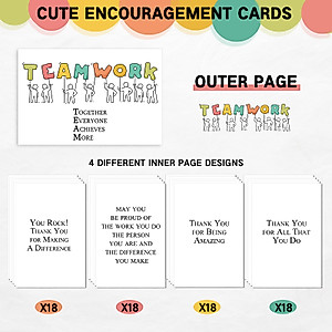 Tenceur 72 Sets Appreciation Cards with Envelopes Employee Appreciation Cards Work Anniversary Cards for Employees Work Anniversary Cards Staff Gifts