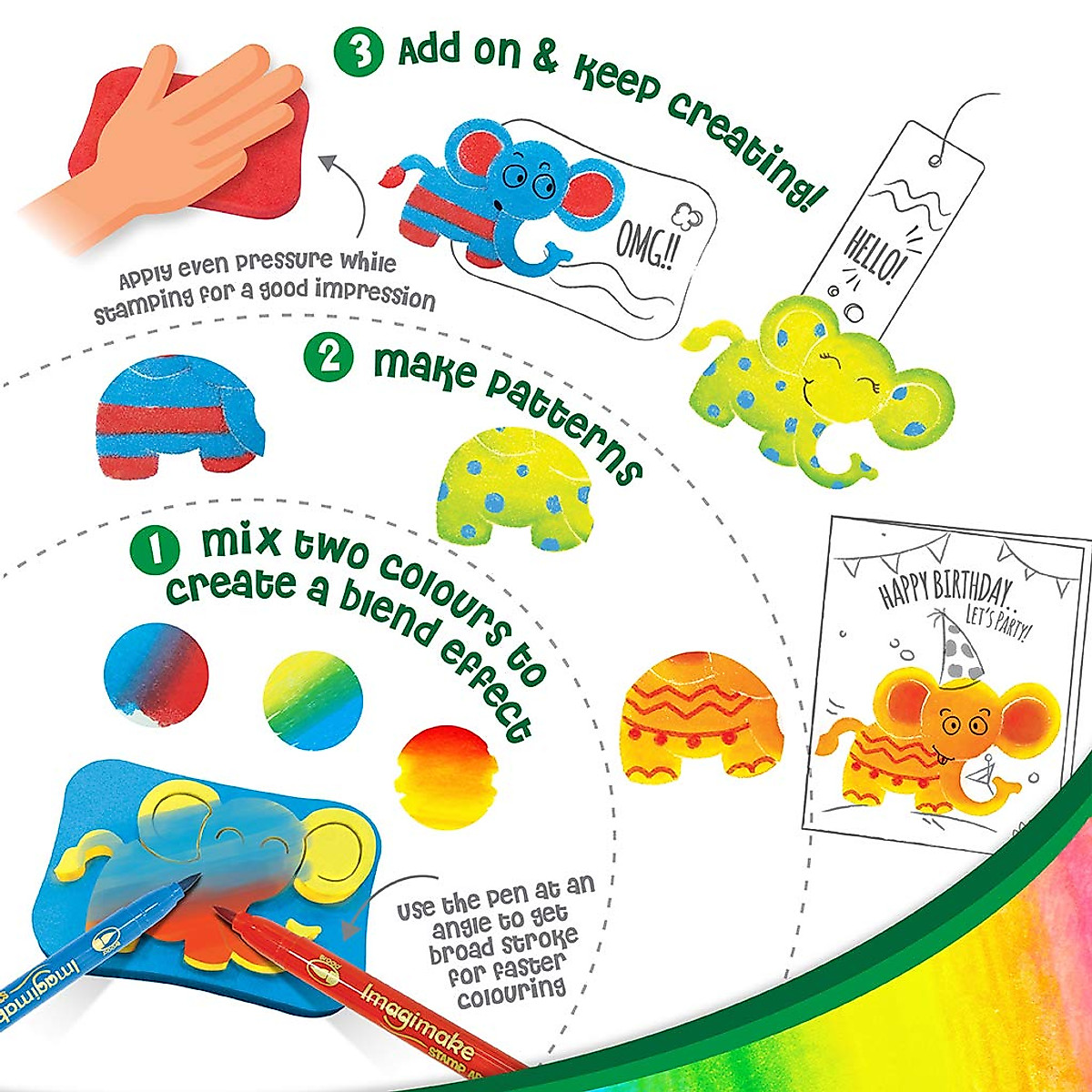 Imagimake Stamp Art Jungle | Easter Crafts for Kids Ages 3-5 | Easter Basket Stuffers for Toddler | Easter Toys | Easter Gifts for Toddlers | Easter Gifts for Girls & Boys 3, 4, 5, 6, 7, 8 Years