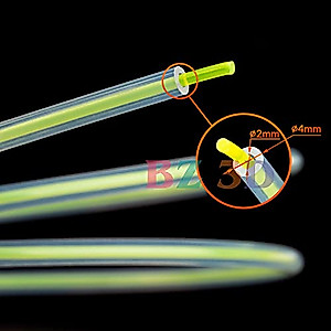 BZ 3D 3M PFA Teflon Bowden Tube 260 Celsius High Temperature Transparent PTFE tubing 2 X 4mm for 1.75mm Filament for Ender 3 CR-10 MK3 MK3S Mega 3D Printer ect.（PFA）