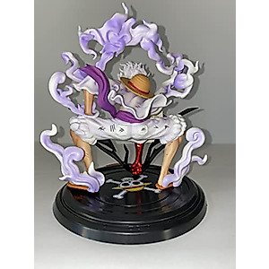 TenseiMe, Monkey. D Luffy Gear 5 Fifth Action Figure 20cm/7.9inch PVC Anime Action Figure (White)