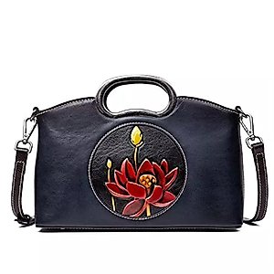 ZHUHW Retro Women's Bag Shopping Hand-Painted Handbag Casual Women's Shoulder Messenger Bag (Color : D, Size