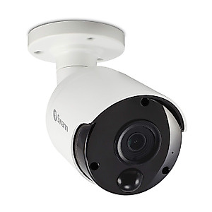 Swann Wired PIR Bullet Security Camera, 4K Ultra HD Surveillance Cam with Color Night Vision, Indoor/Outdoor, Thermal, Heat & Motion Sensing, Audio Monitoring, Add to NVR with PoE, SWNHD-885MSB