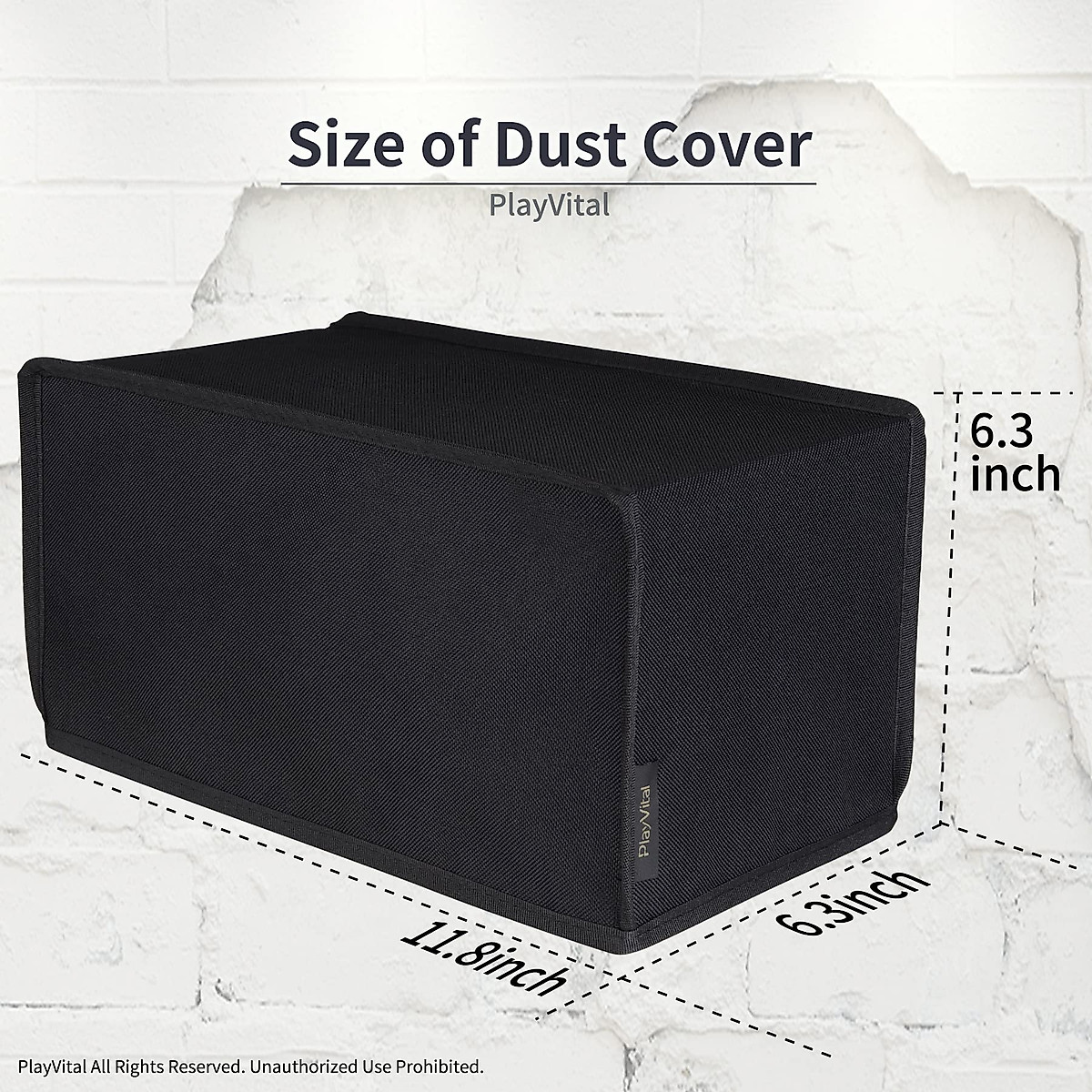 PlayVital Black Nylon Horizontal Dust Cover for Xbox Series X Console, Soft Neat Lining Dust Guard, Anti Scratch Waterproof Cover Sleeve for Xbox Series X Console