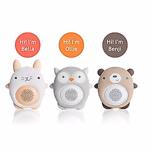 WavHello SoundBub, White Noise Machine and Bluetooth Speaker | Portable and Rechargeable Baby Sleep Sound Soother – Benji The Bear, Brown